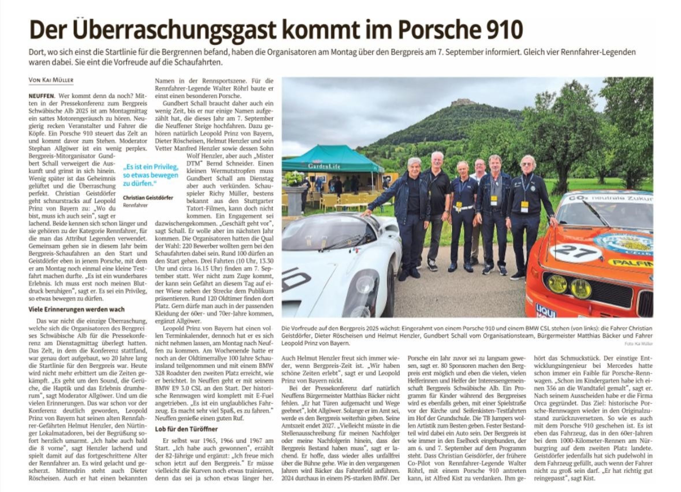 Neuffen – historischer Motorsport in schönster Form - Presse
